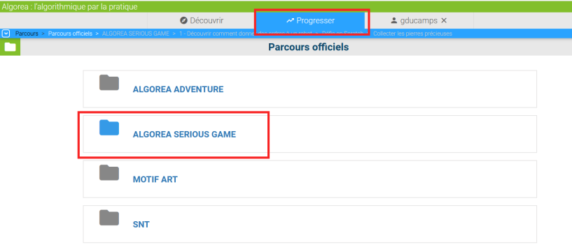 Algorea : Initiation aux Algorithmes, Niveau : 5e - Algorea - Niveau 2 ...